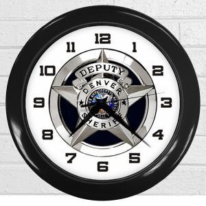 Sheriff Badge Wall Clock Personalized on Luulla