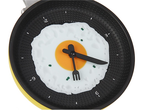 Frying Pan Creative Wall Clocks Yellow on Luulla