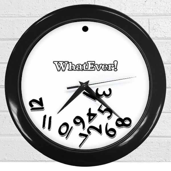 Whatever Fallen Numbers No Time Wall Clock Personalized on Luulla